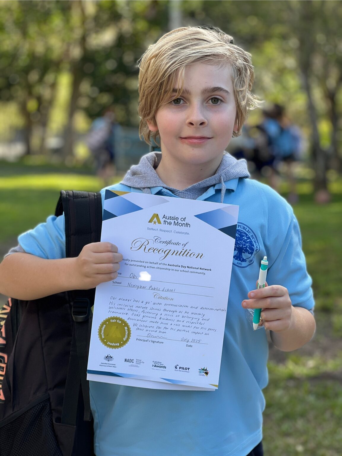 Australian of the Year Awards’ Alumni school visits – Aussie of the Month